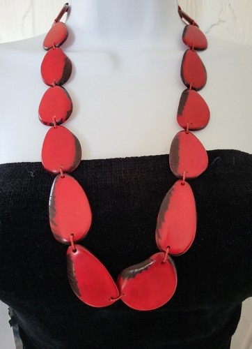 RED TAGUA SEEDS ADJUSTABLE NECKLACE FROM DE AMAZON. | eBay
