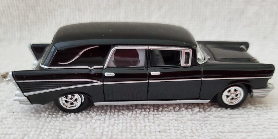 Keychain 1957 Chevy Hearse Wagon Black Black Roof Goth Gothic '57 Key ...