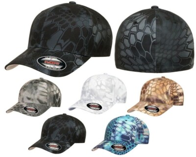 FLEXFIT Classic KRYPTEK 6-Panel Fitted Camo Baseball Cap HAT S/M & L/XL ...