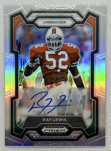 2024 Panini Prizm Draft Picks - Silver Prizm Autographs #4 Ray Lewis ...