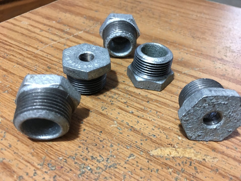 (5) ProFitter® - 3/4" M-NPT x 1/8" F-NPT 150 lb Galvanized Malleable ...