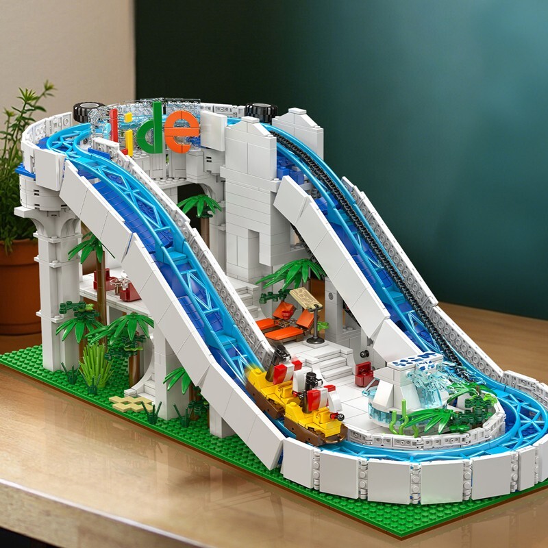 Mould King 11021 Water Slide Amusement Park Building Block Creative ...