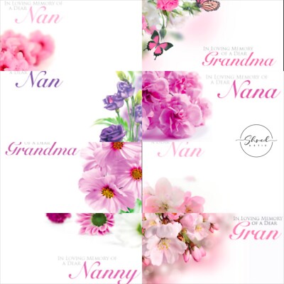 ShredAstic® NAN Florist Message Funeral Memorial Cards Large choose ...