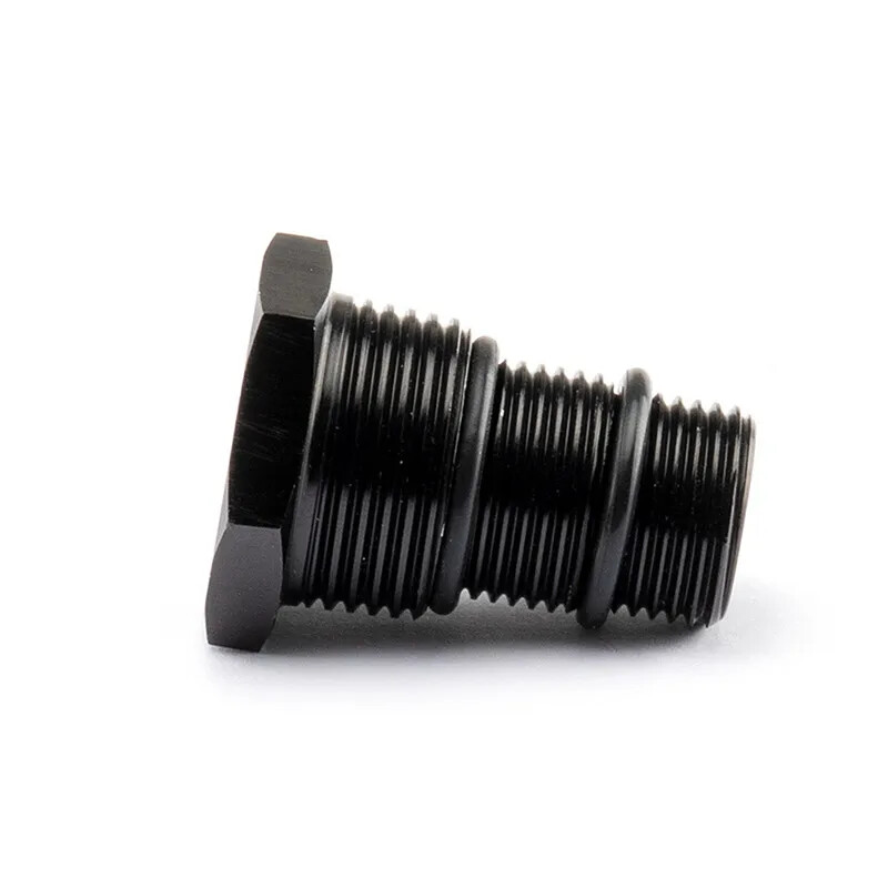 2x Oil Filter Threaded Adapter Straight Fitting 1/2-28 to 3/4-16 13/16 ...