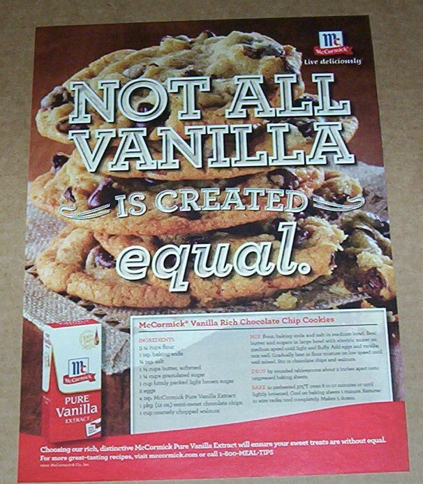 2011 print ad - McCormick Vanilla rich chocolate chip cookies recipe ...