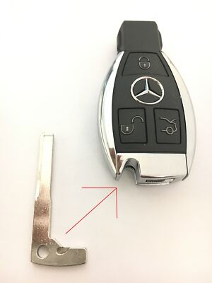RFC HU64 key blade for Mercedes chrome remote A C E SL SLK CLS Class ...
