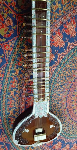 Electric Sitar Indian Wooden Tuned Professional Indian Instrument ...