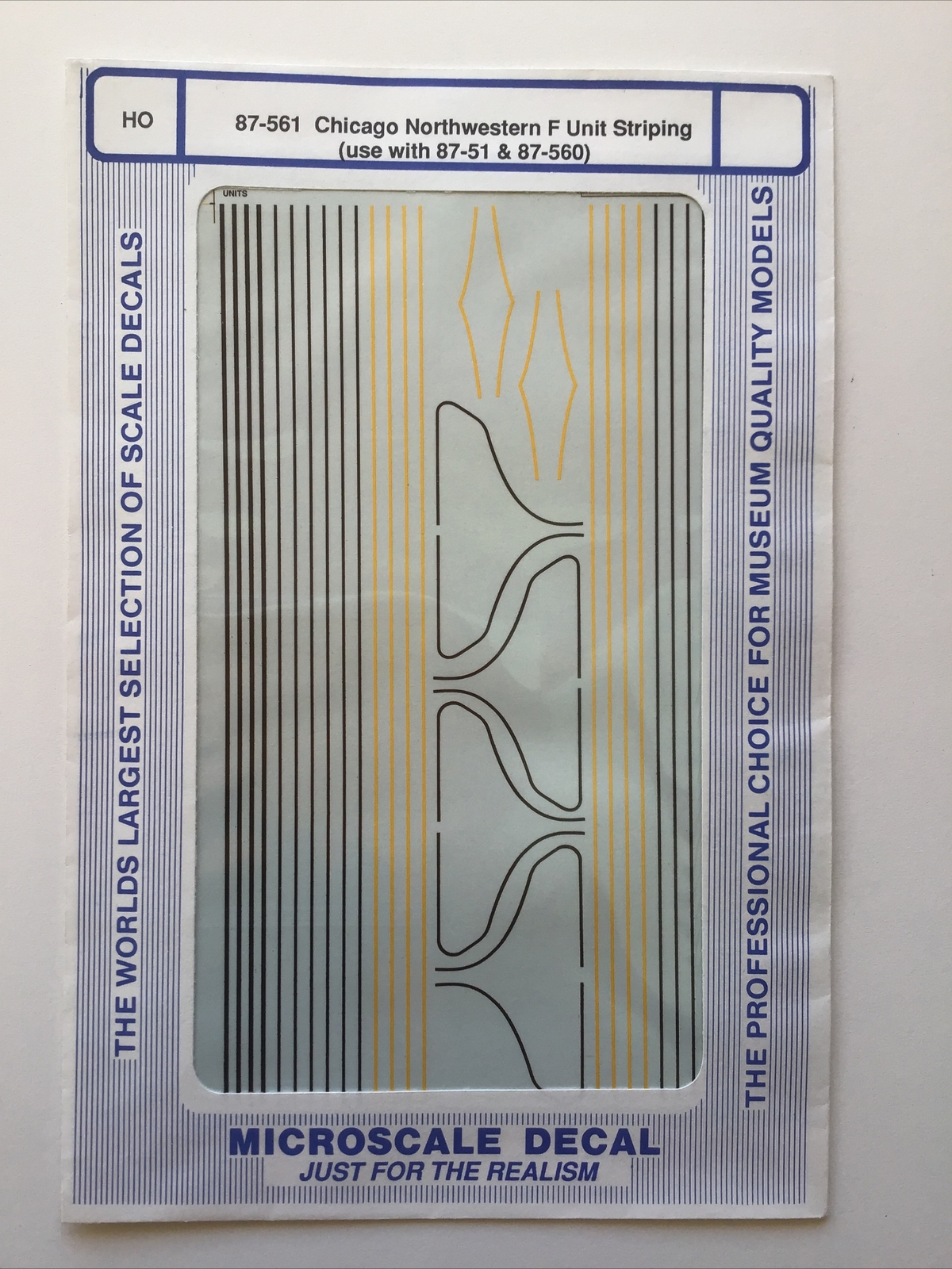 MICROSCALE DECAL HO SCALE 87-561: Chicago Northwestern F Unit Striping ...