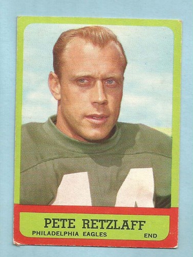 1963 Topps Football Pete Retzlaff #114 Philadelphia Eagles S Dakota ...