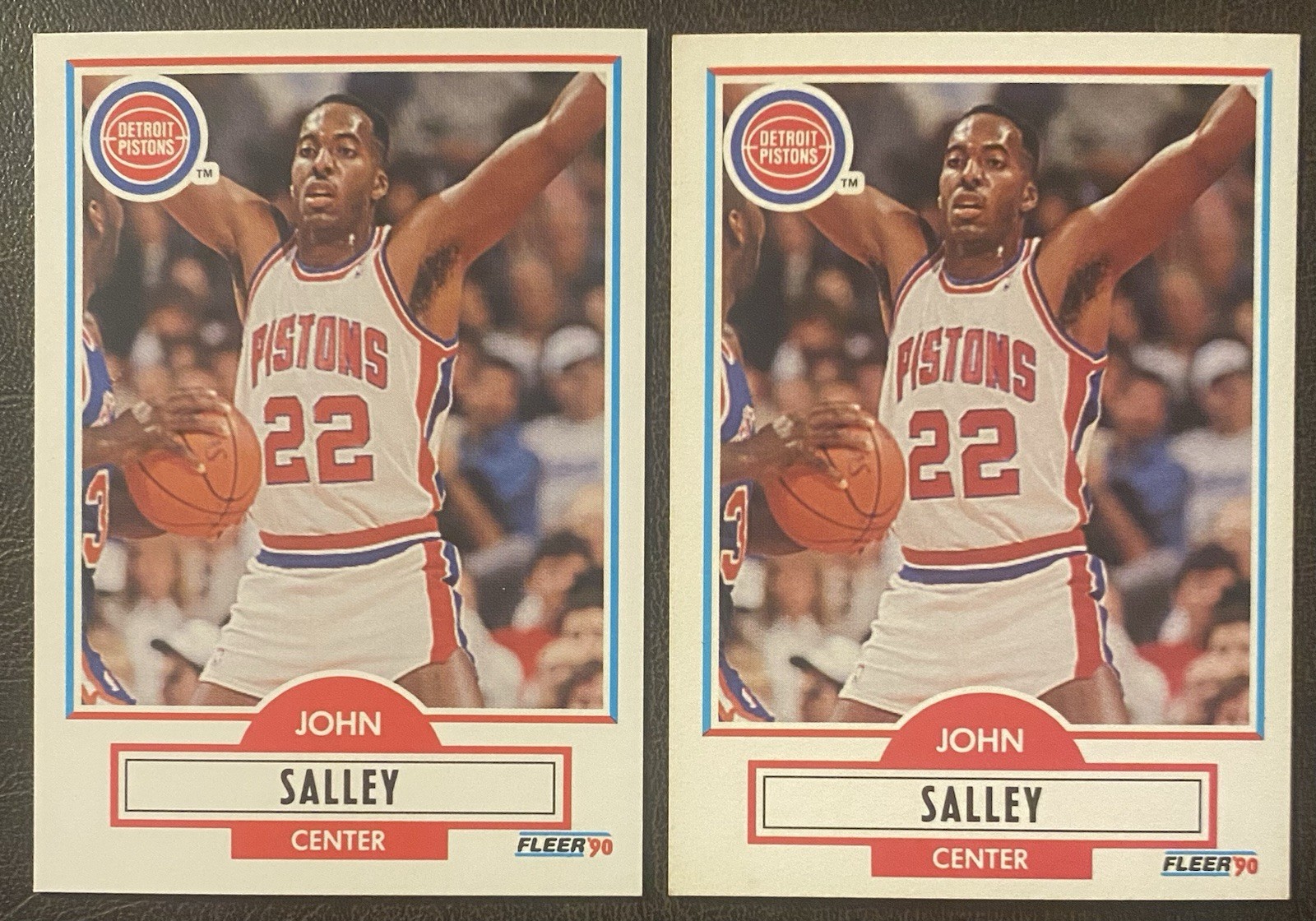 Set Of (2) 1990 Fleer Basketball #60 John Salley Detroit Pistons | eBay