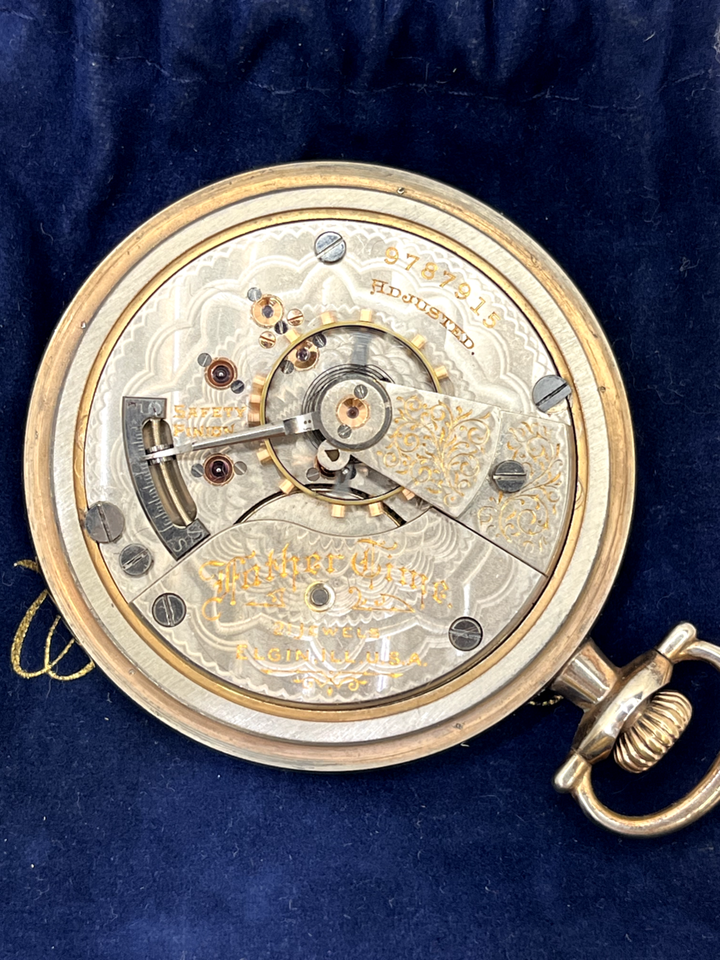 Functional Elgin Father Time Railroad Approved Pocket Watch 21 Jewel ...