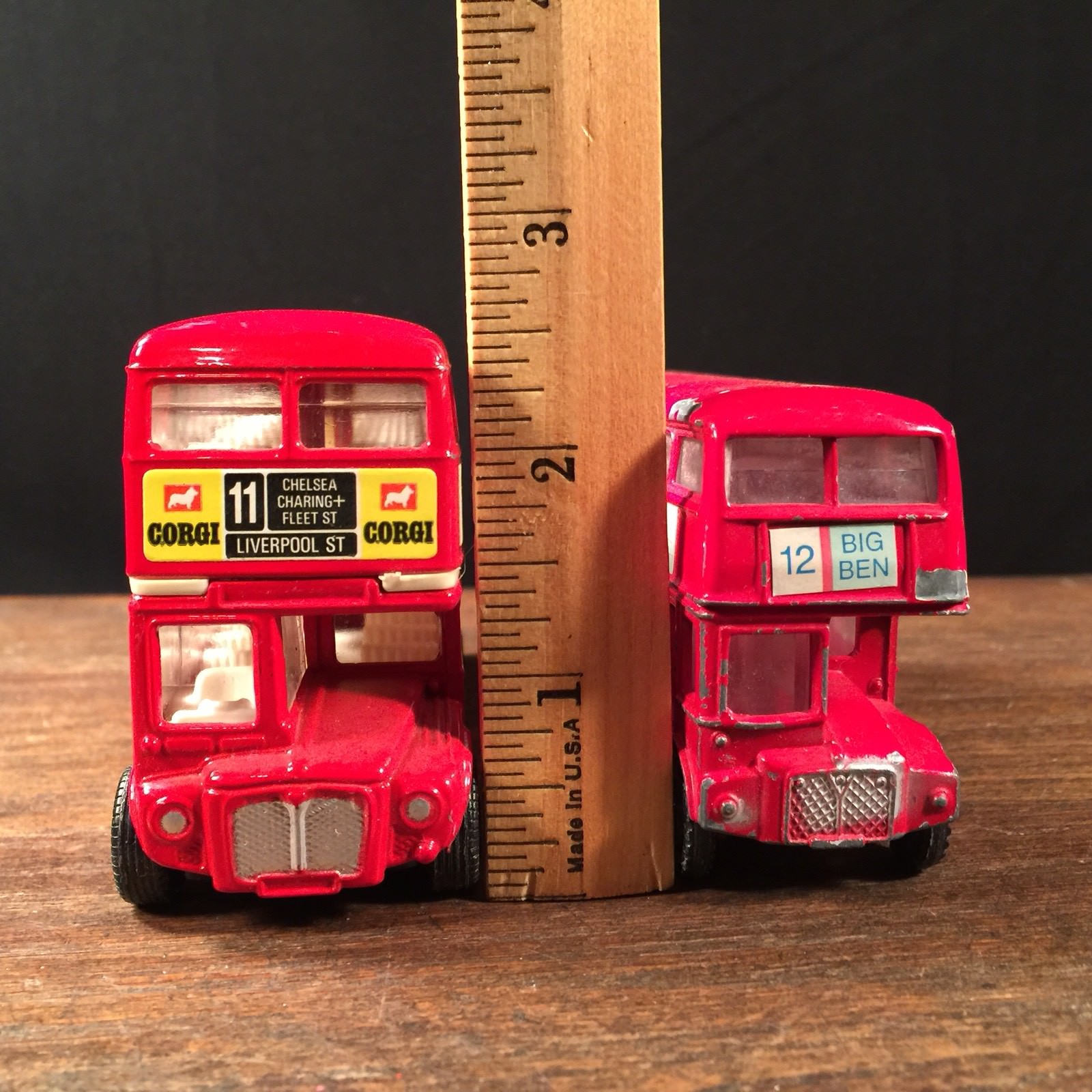 Vintage London Toy Bus Lot (2) Corgi M. Persaud England Die cast ...