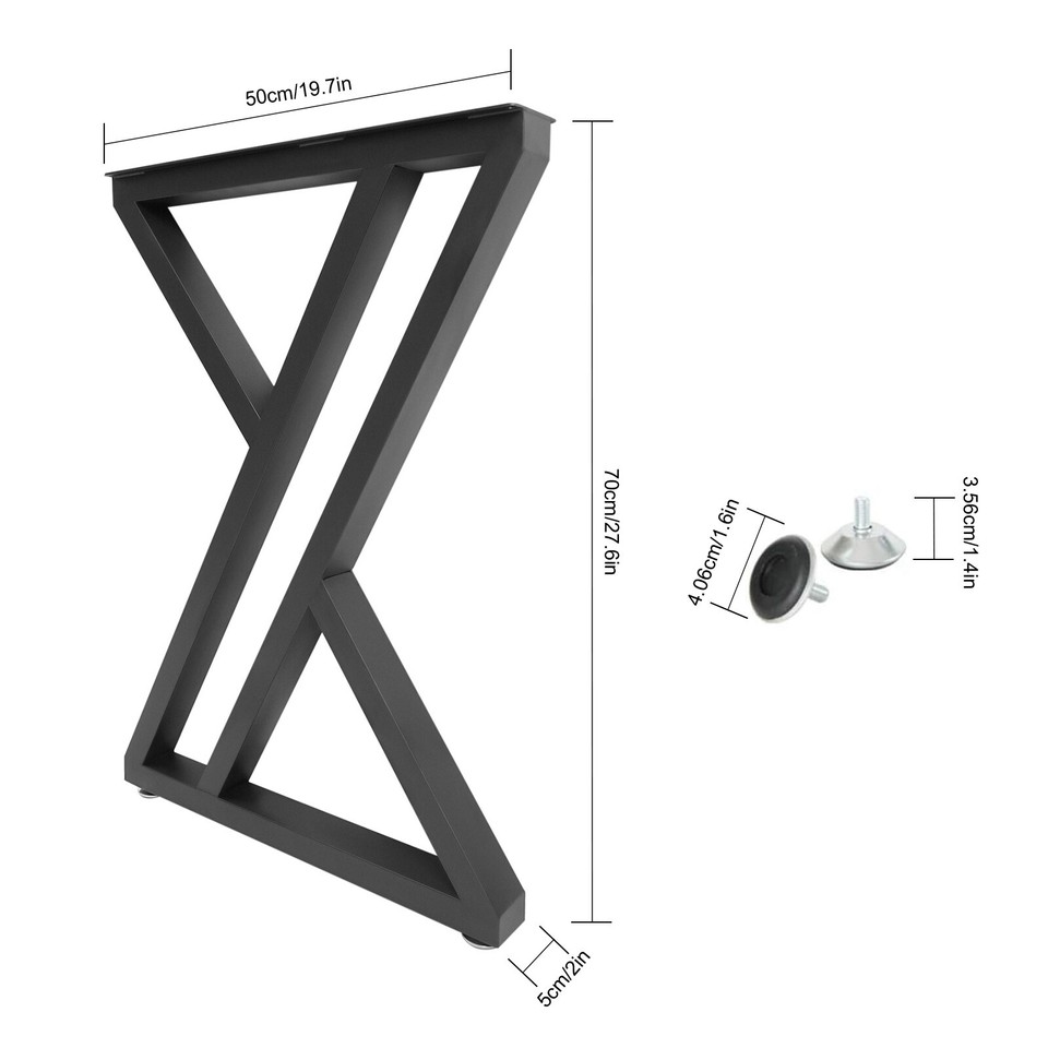 Modern Iron Table Legs X-Shaped Desk Legs Metal Furniture Dining Table ...