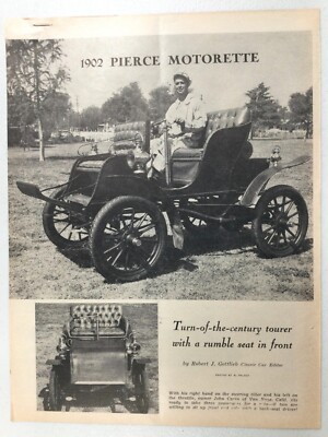 PPPArt24 Article 1902 Pierce Motorette July 1960 2 page | eBay