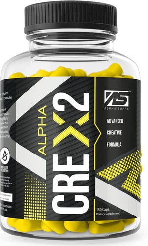 Alpha Supps CRE X2 Creatine HCL Con-Cret® and Creatine Ethyl Ester 120 ...