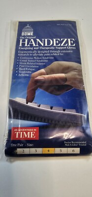 Original Handeze Therapeutic Support Gloves - Size 4 Medium - 2 Gloves ...