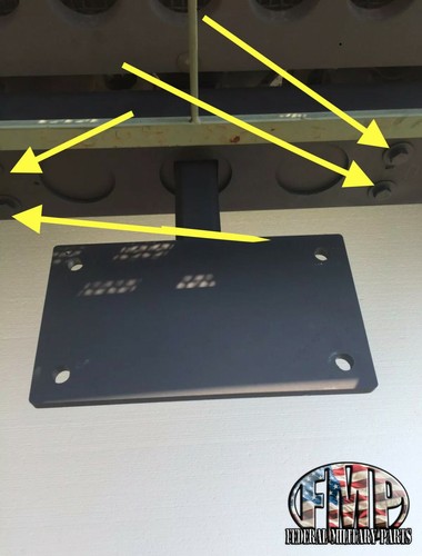 Military Winch Mounting Plate + 2 Inch Receiver- 2pc -fits Humvee M998 ...