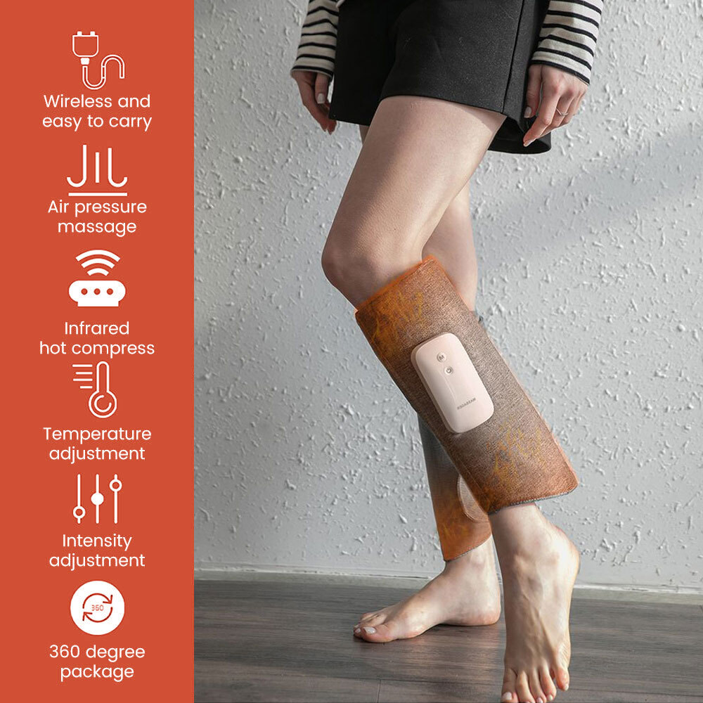 Leg Massager With Heat Compression Calf Thigh Foot Massage Muscles ...