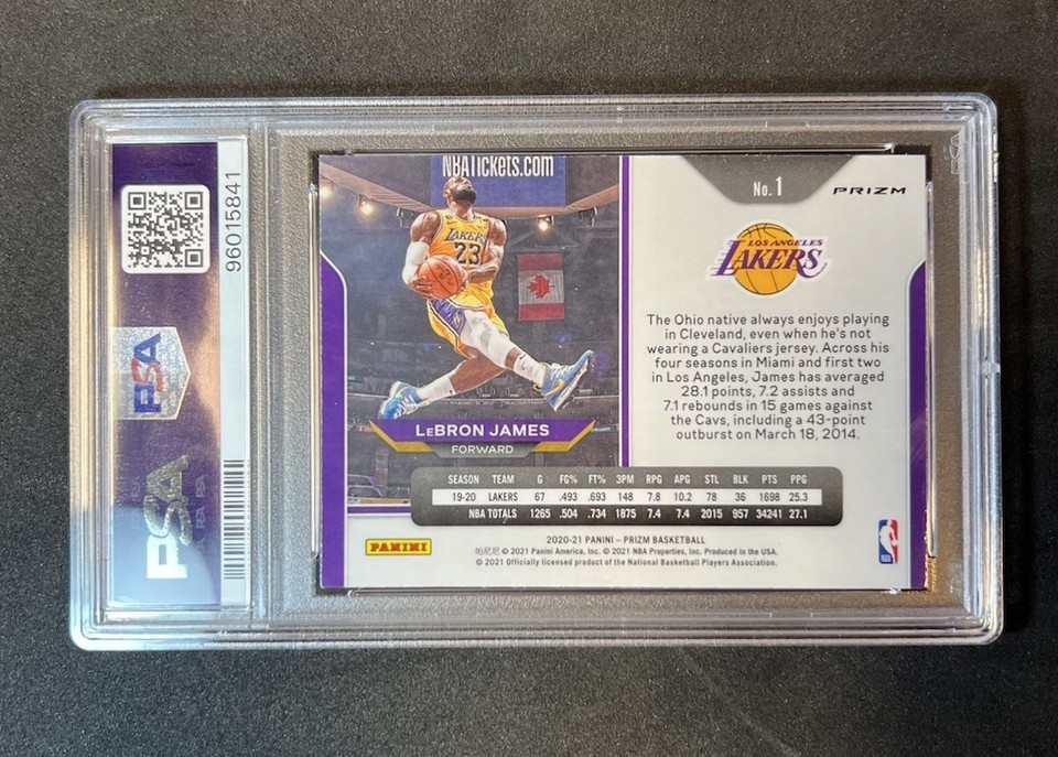 2020 Panini Prizm Lebron James Red Ice PSA 10 #1 | eBay