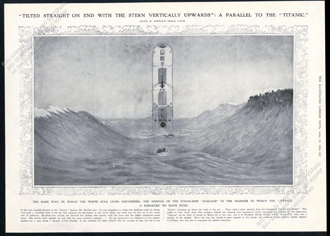 Titanic Ship Drawing Sinking