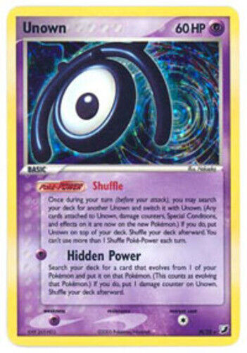 Pokemon Moderately Played Unown M - M/28 - Holo Rare English | eBay