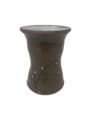 Althea Stevens Art Pottery 4" x 5.5" Hand Made brown stoneware Vase ...