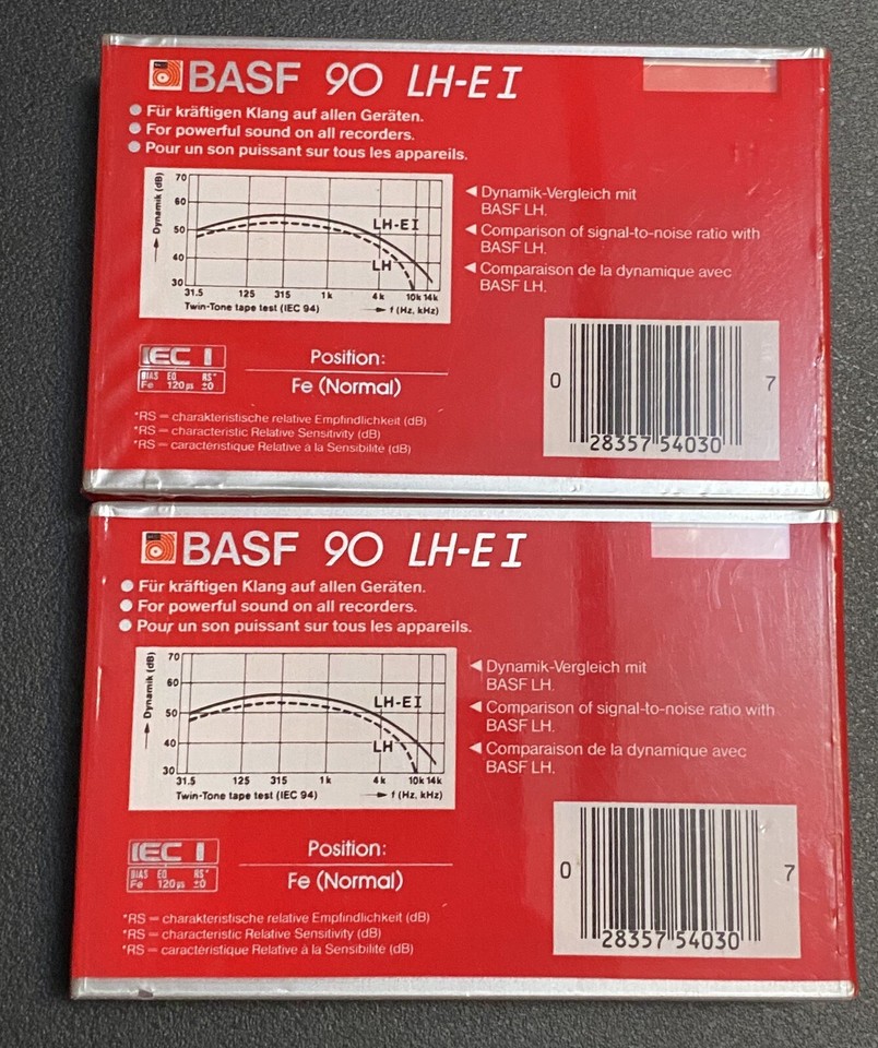 BASF 90 LH-EI Cassette Tapes LH Extra I Lot Of 2 New Sealed | eBay