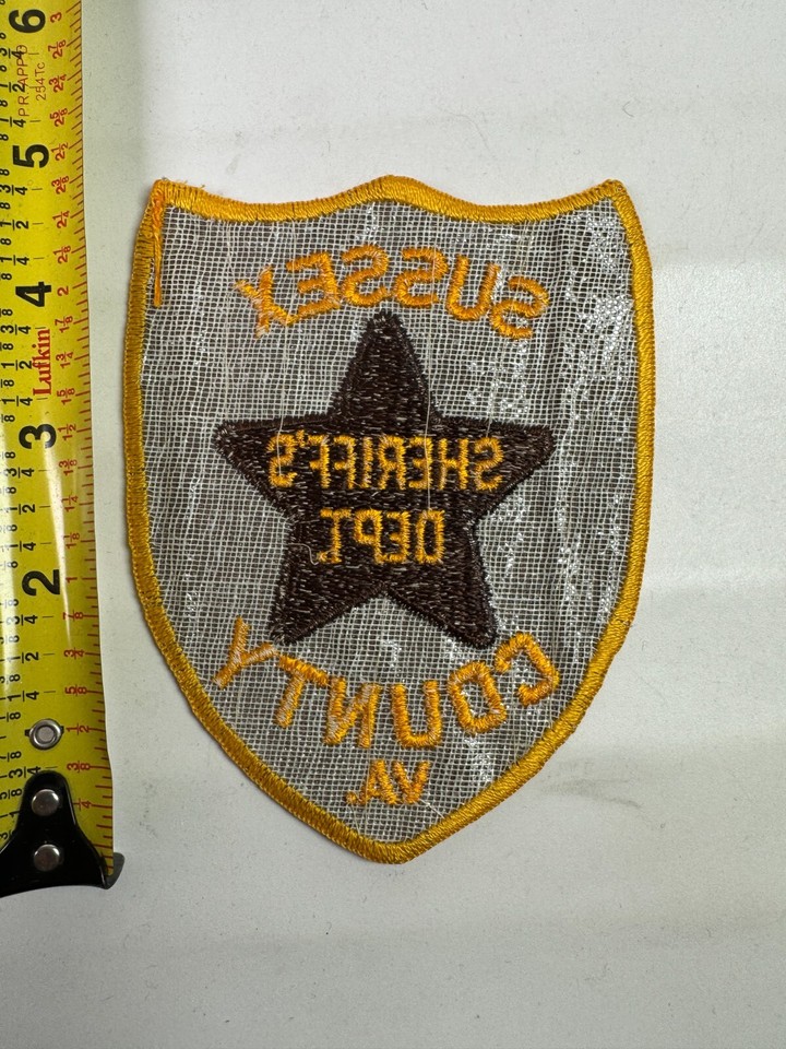 Sussex County Sheriff Virginia VA Patch W1 | eBay