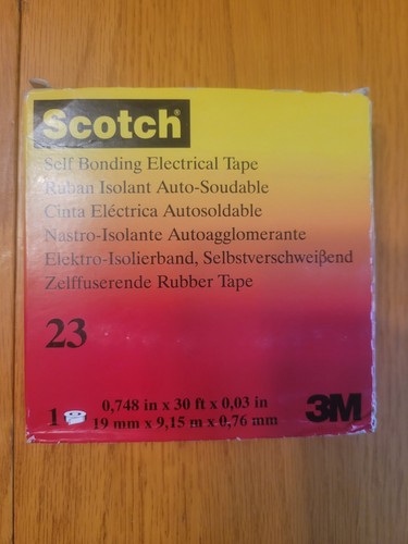3M Scotch 23 Rubber Self Bonding Electrical Tape 19mm x 9.15m x 0.76mm ...