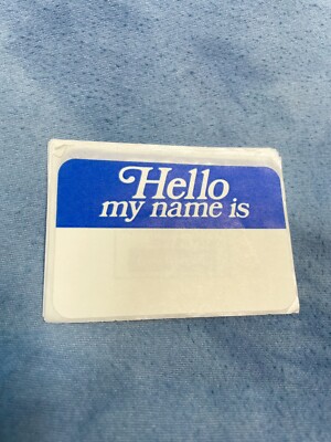 Vintage Hello My Name Is Badge Tag Stickers 1980s Dennison Pack of 9 | eBay