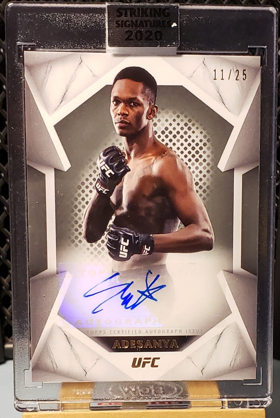 💥2020Topps UFC Striking Signatures SP11/25 Israel Adesanya PARALLEL ...