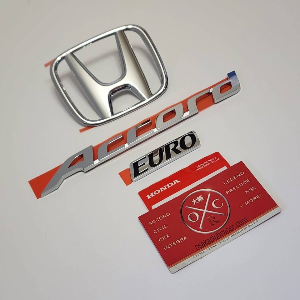 New Genuine OEM CU2 Honda Accord Euro Rear Emblem Set JDM Badges 09-14 ...
