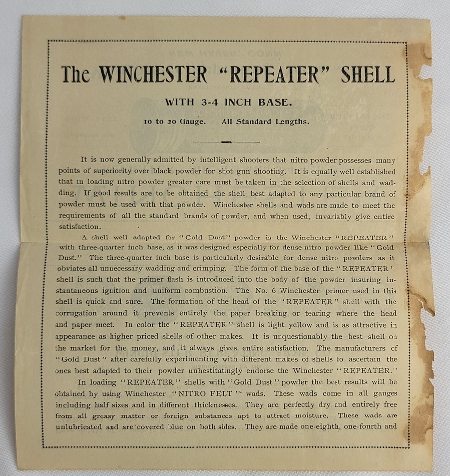 Antique WINCHESTER Repeater Shell 1890's Victorian Trade Card | eBay