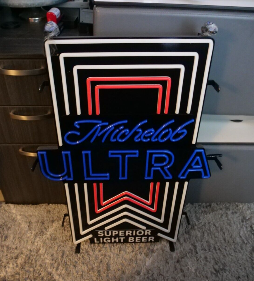 MICHELOB ULTRA BEER LIGHT UP LED BAR SIGN MAN CAVE BRIGHT Vertical | eBay
