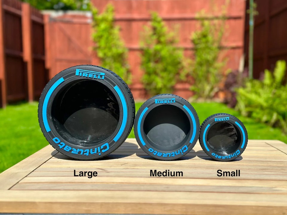 F1 Tyre Pot - Plant Pot - Formula 1 Decor - Car - Racing Fan Gift- F1 ...