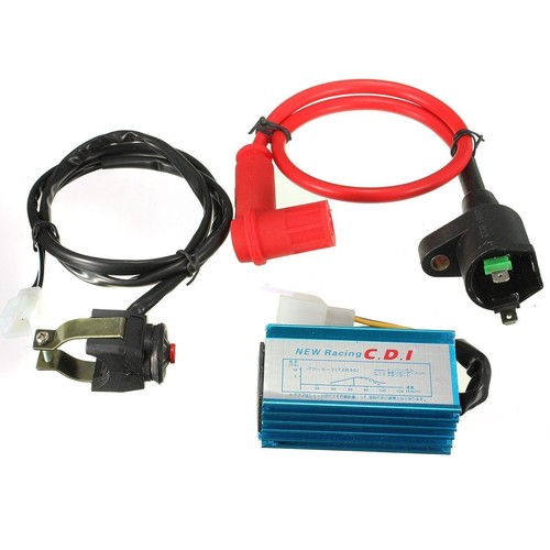 Racing Ignition Coil CDI Kill Switch Kit For 110cc 125cc 150cc Pit Dirt ...