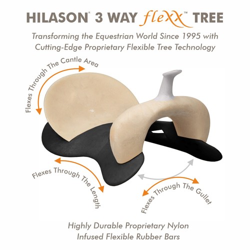 80HS HILASON Flex Tree Western Horse Saddle American Leather Trail ...