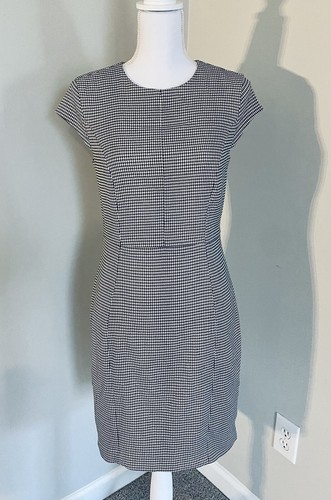 H&M Houndstooth Sheath Cap Sleeve Academia Style Dress Size 6 | eBay