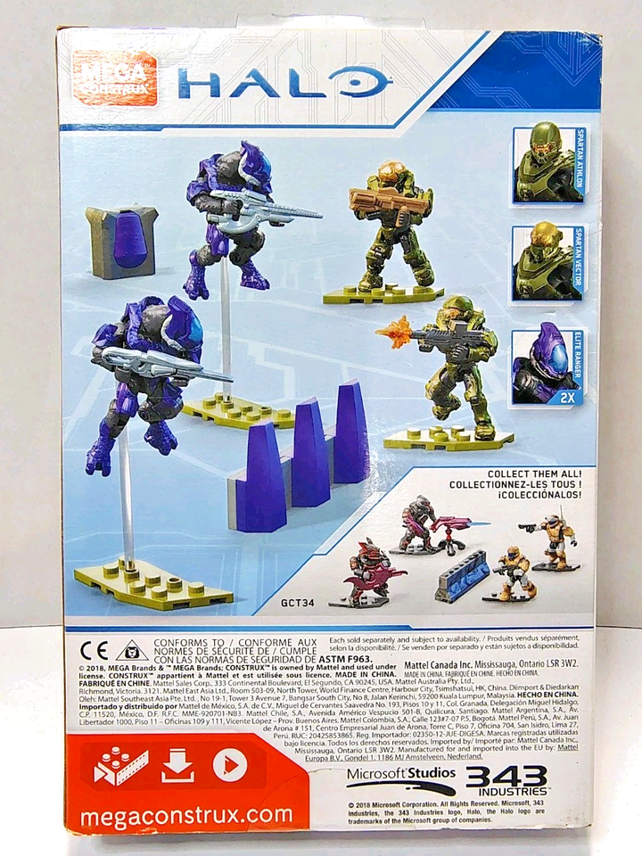 Mega Construx HALO Spartan IV Team Battle Set GCM37 UNSC 107 Piece 4 ...