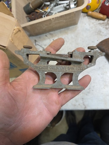 Vintage Simonds Crescent Cast Iron Saw Jointer Tool | eBay