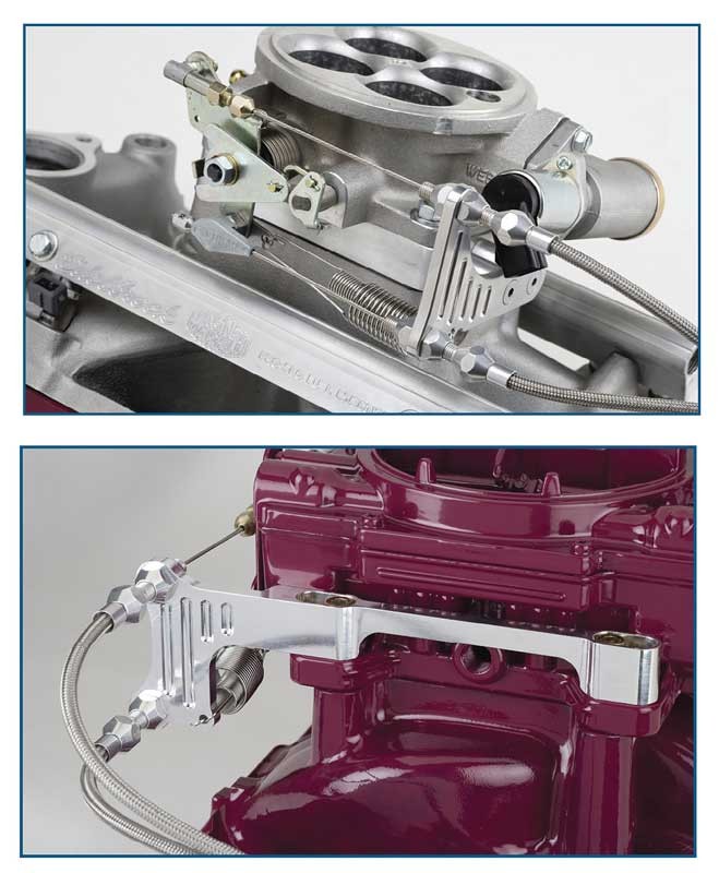 Lokar Polished Stainless Steel Throttle & Kickdown Cable Bracket for ...