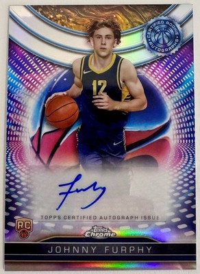 JOHNNY FURPHY 2024-25 TOPPS CHROME CERTIFIED ROOKIE AUTOGRAPHS RC ...