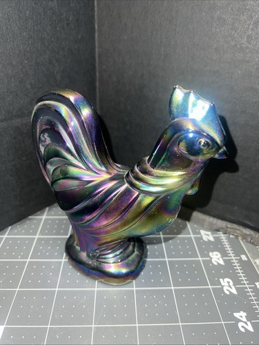 Fenton ROOSTER Carnival Glass Figurine Large 5” | eBay