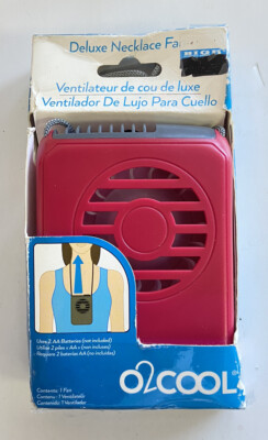 O2 COOL Deluxe Necklace Fan / Model FN02001- Color Pink | eBay