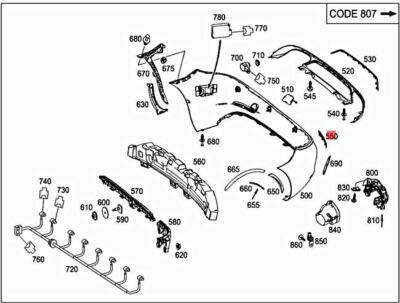 Genuine MERCEDES A205 A217 C190 C205 C217 C238 Reflecting emitter ...