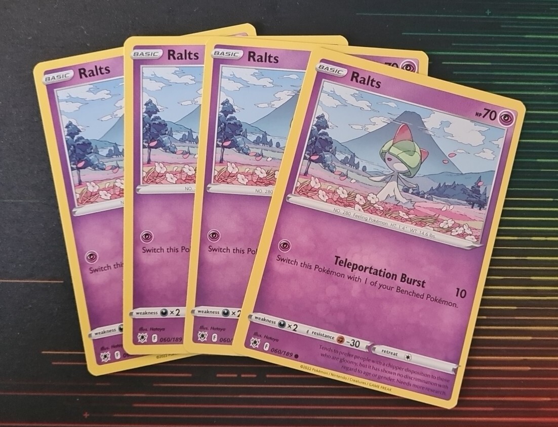Pokémon TCG Ralts Sword & Shield-Astral Radiance 060/189 Regular Common ...