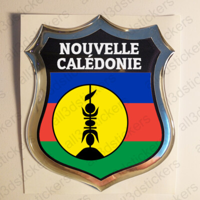 Autocollant Résine 3D Relief Emblème Drapeau Nouvelle Calédonie - Adhésif | eBay