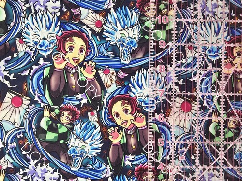 Custom 100% Cotton Woven Fabric Anime Demon Slayer Tanjiro By The 1/4 ...