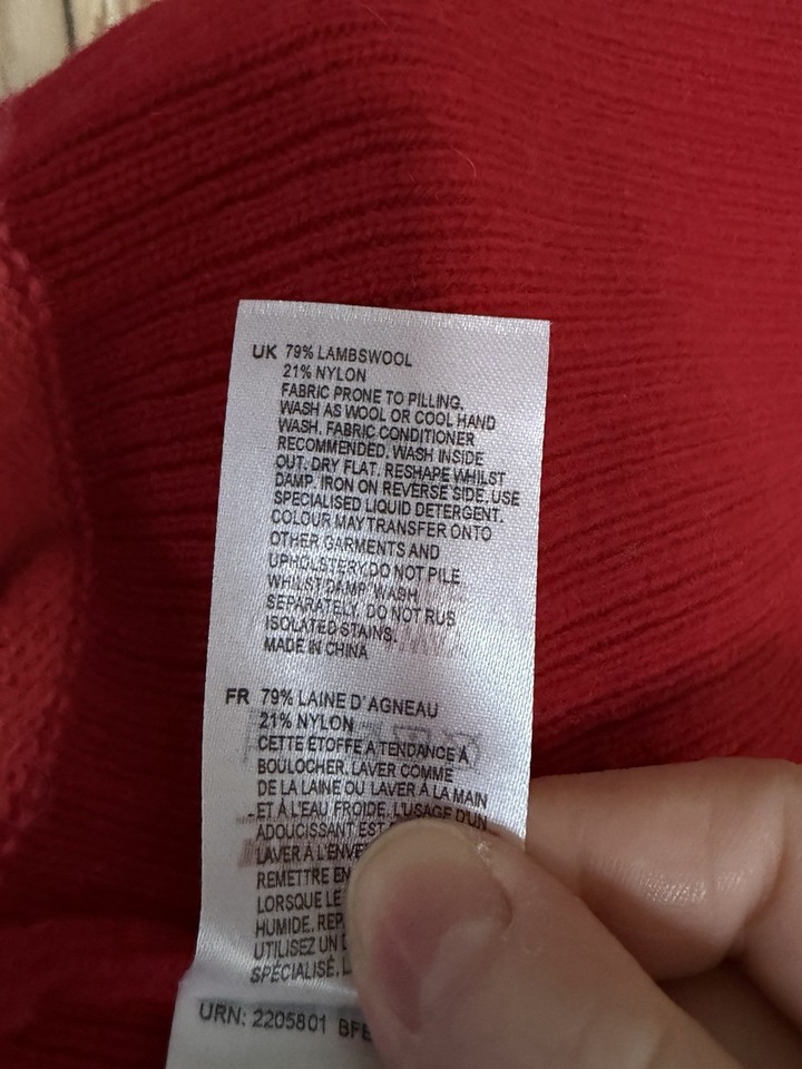 White Stuff Pink Fair Isle Lambswool Knit Jumper UK 14 Nordic Scandi ...