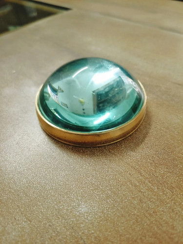 3" Vintage Antique Style Solid Brass Heavy Glass Magnifying Desk Lens ...